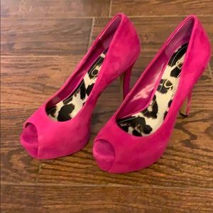 Jessica Simpson | Shoes | Jessica Simpson Suede Pink Heels | Poshmark
